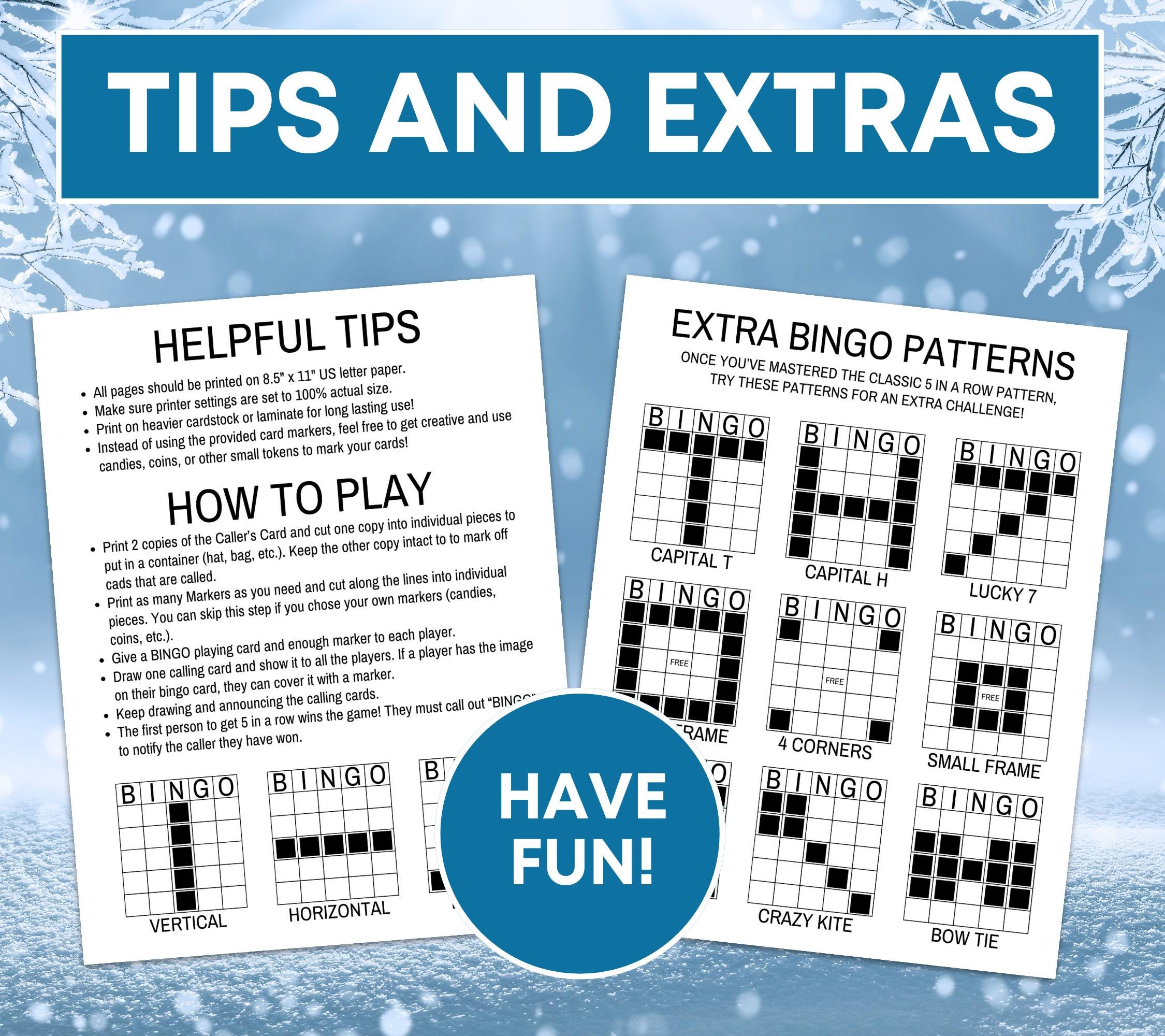 120 Winter Bingo Card Printable Game,winter Bingo Board Activity for ...