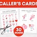 30 Valentines Bingo Game Cards Printable, Valentine's Day Bingo Cards ...