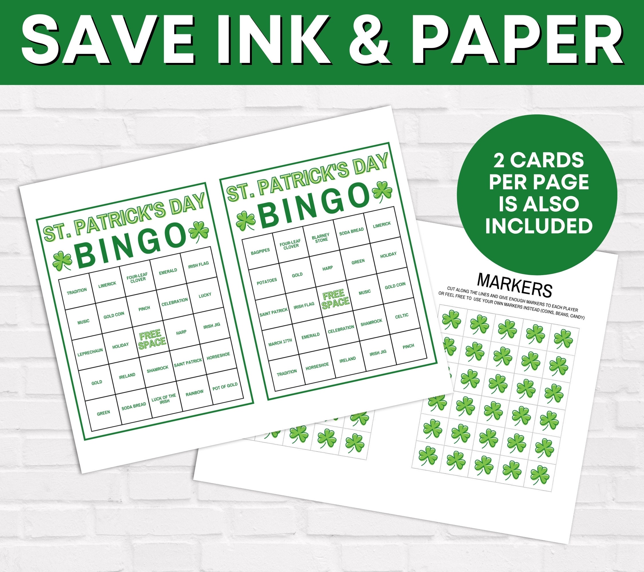 30 St Patricks Day Bingo Cards Game Printable, St Patrick Bingo Boards ...