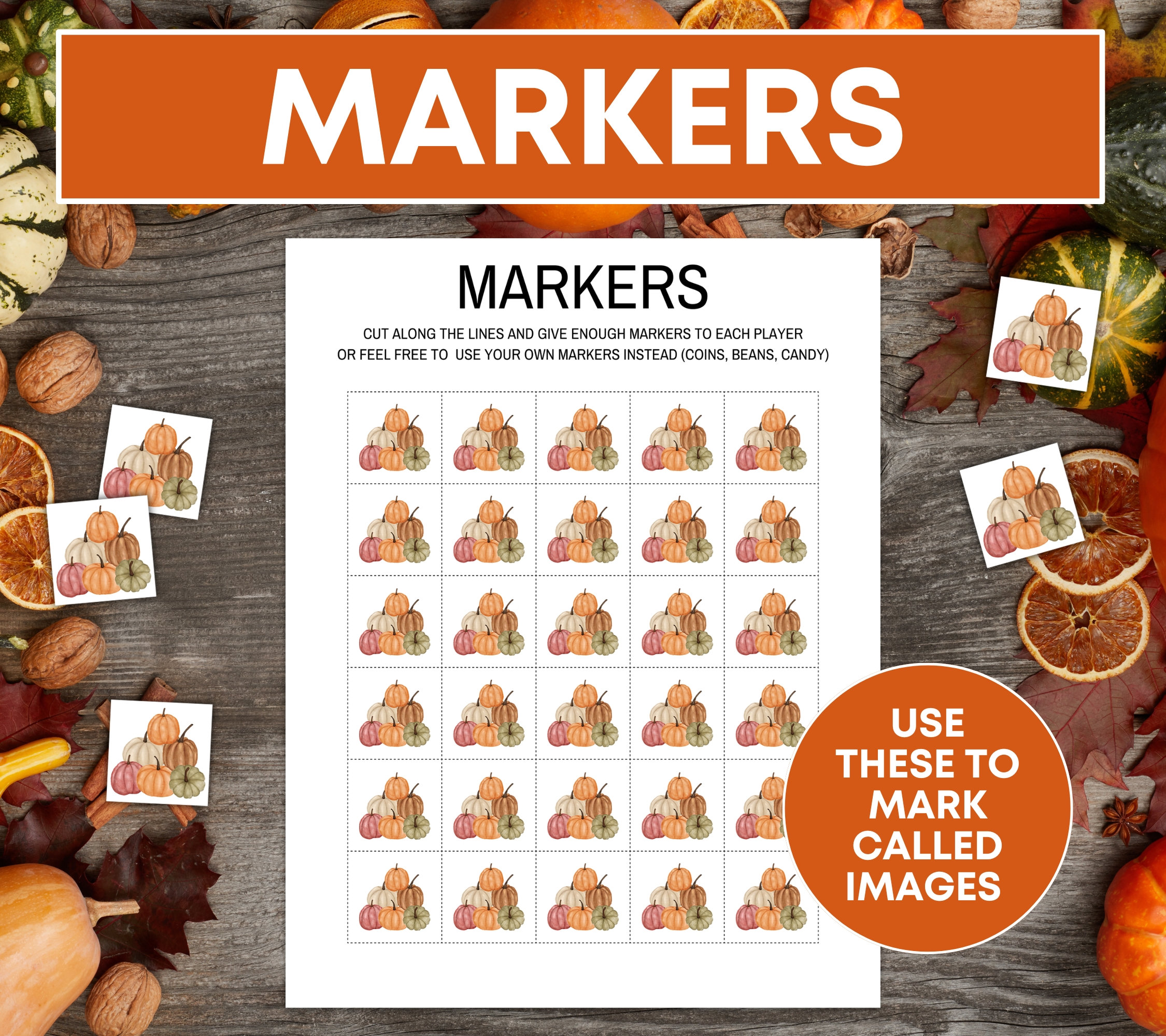 120 Thanksgiving Bingo Cards Printable Game, Thanksgiving Fall Bingo ...