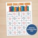 Book Challenge Bingo Printable, Reading Challenge Bingo PDF, Reading ...