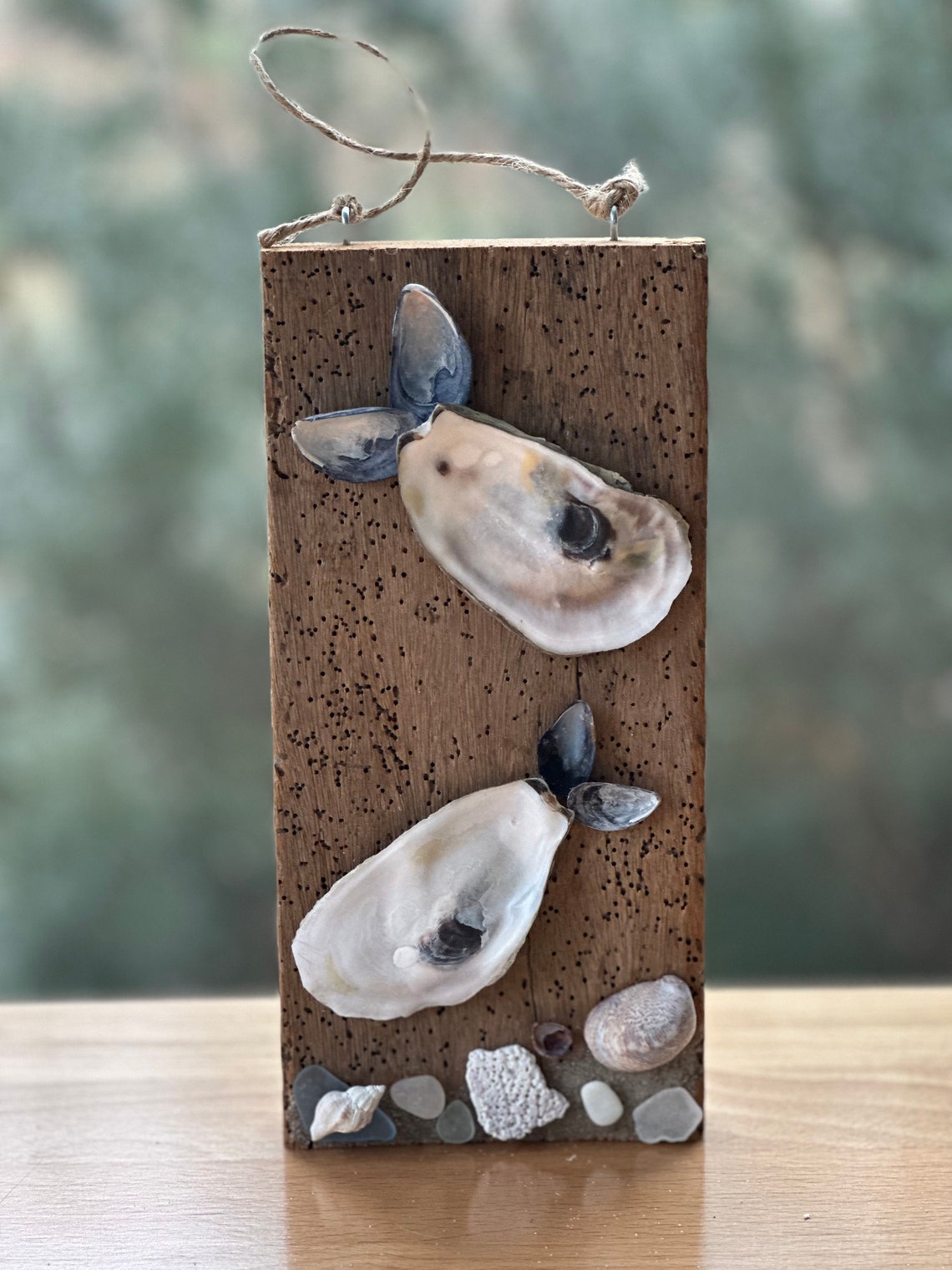 Oyster Shell Whales Wall Hanging- Cape Cod Beach Art- Beach House Decor ...