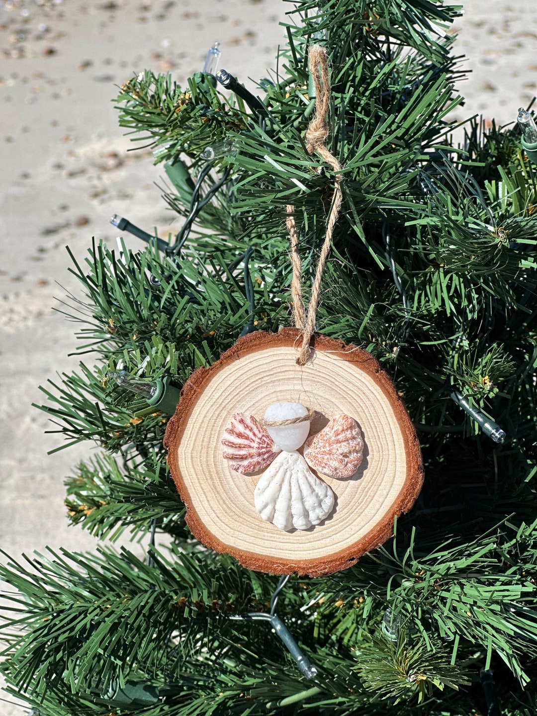 Christmas Sea Shell Angel Beach Ornament - Etsy