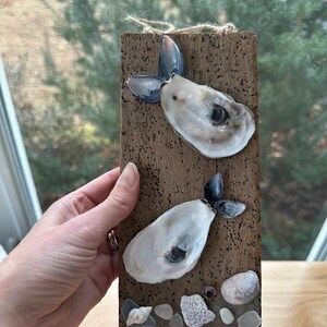 Oyster Shell Whales Wall Hanging- Cape Cod Beach Art- Beach House Decor ...
