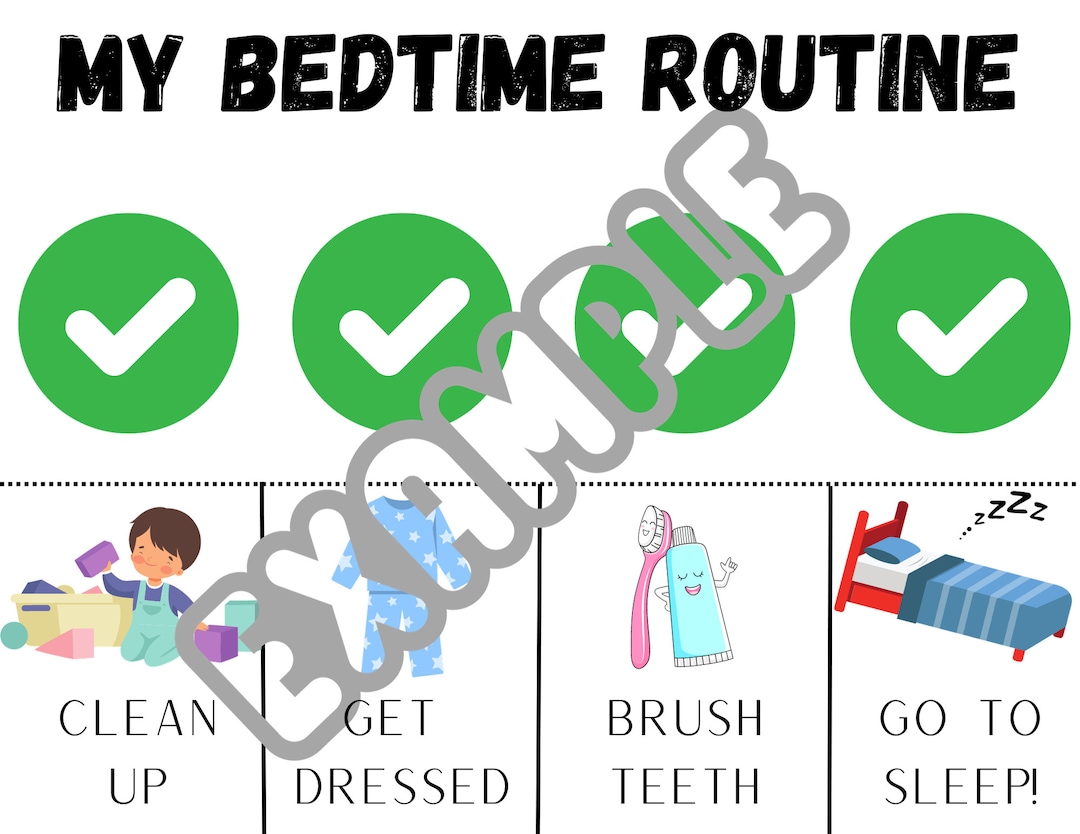 Bedtime Routine Visual - Etsy
