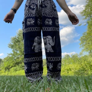 Yoga Pants, Elephant Pants Made in Thailand , Navy Color - Loose ...