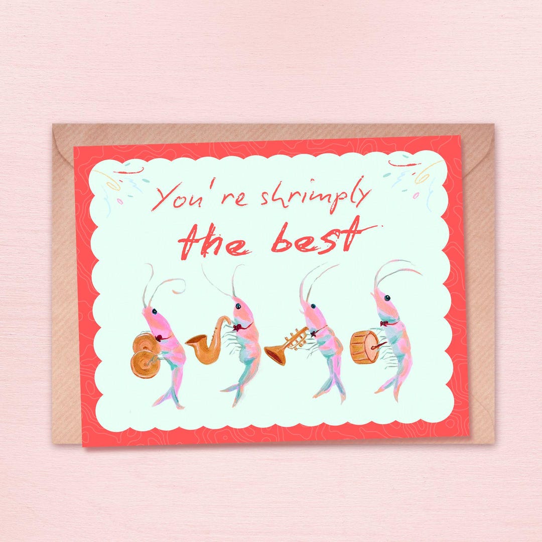 You're SHRIMPLY the BEST - Shrimp Band | Cute, Funny Pun, Cheerful ...