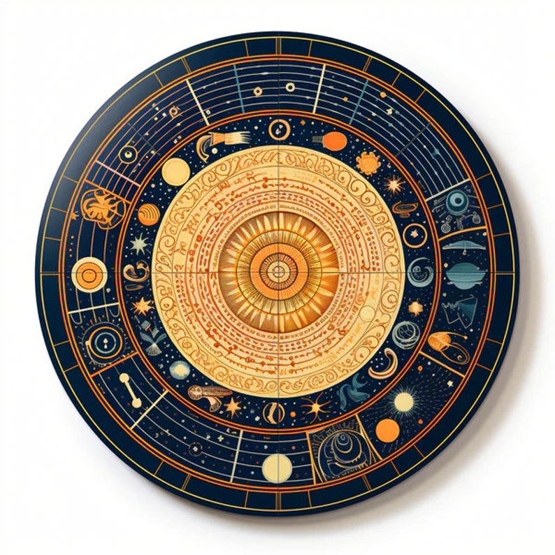 Orbit Elegance/ Solar System Embroidery Ceramic Plate - Etsy