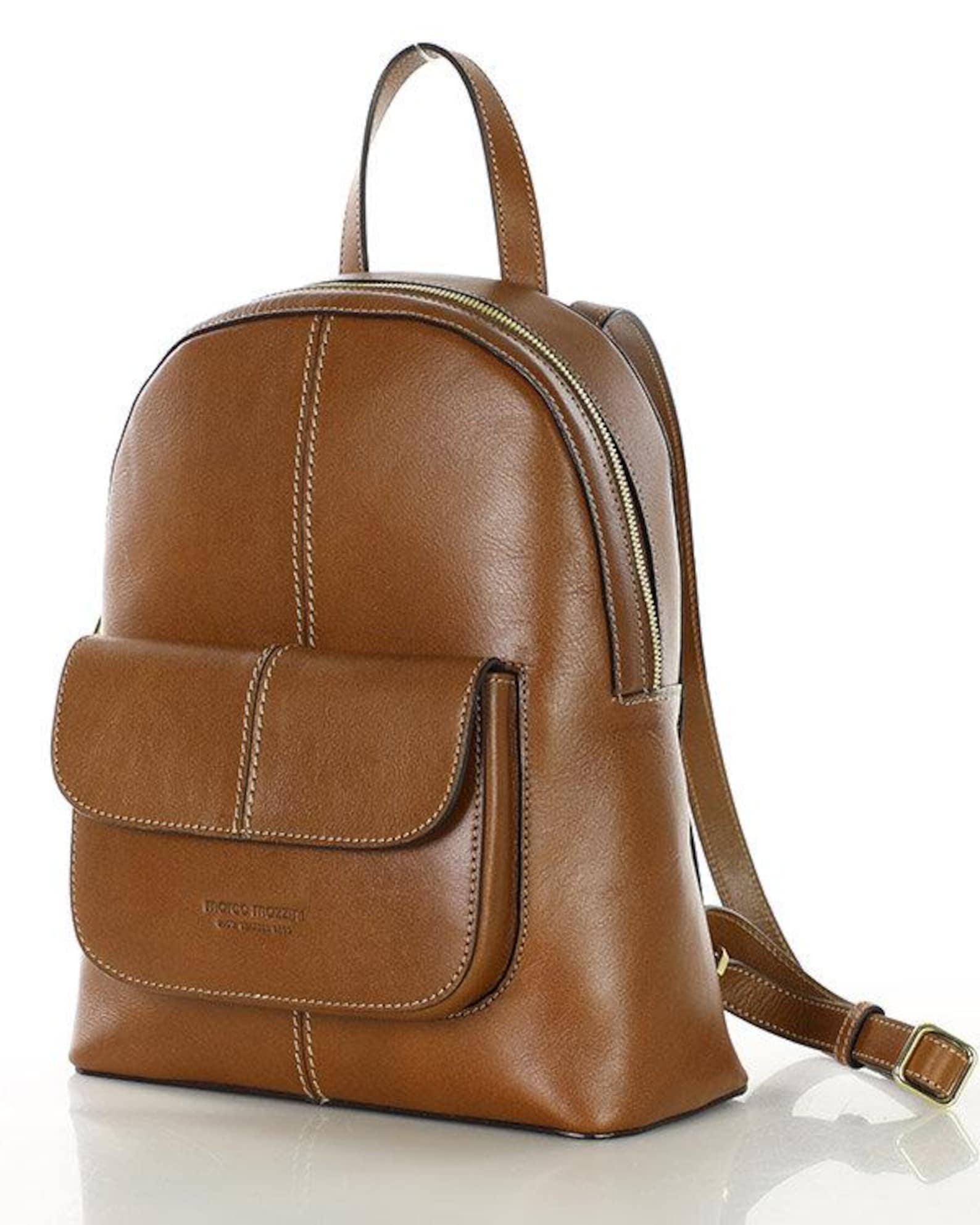 Elegant Italian Leather Backpack A Stylish and Functional Brown ...