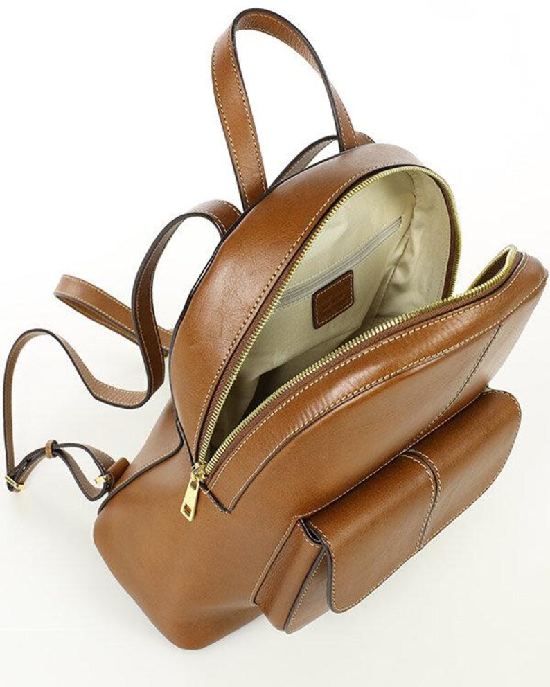 Elegant Italian Leather Backpack A Stylish and Functional Brown ...