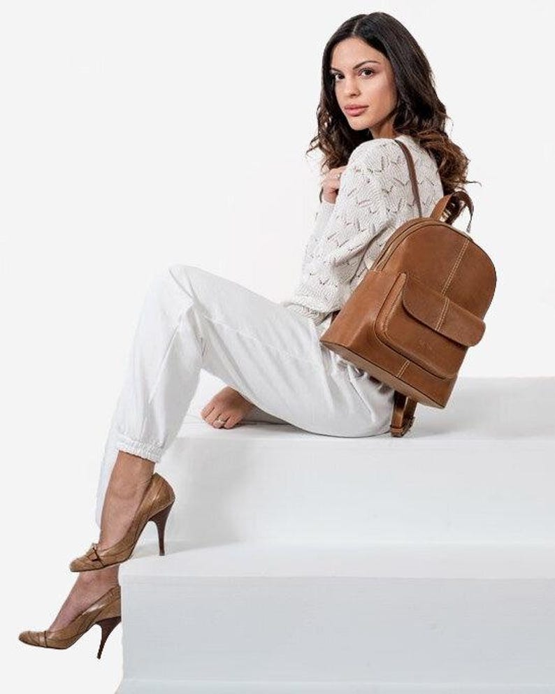 Elegant Italian Leather Backpack A Stylish and Functional Brown ...