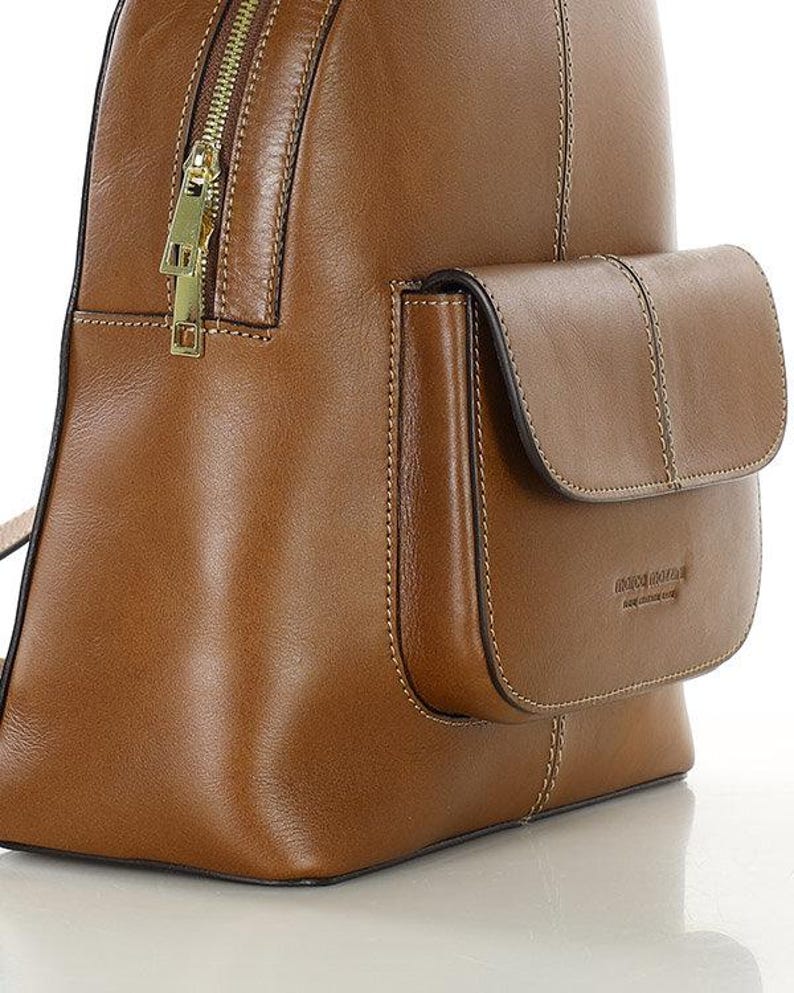 Elegant Italian Leather Backpack A Stylish and Functional Brown ...