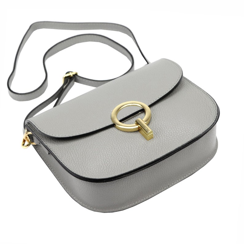 Gray Italian Handmade Leather Bags for Women Elegant Tote, Purse From ...