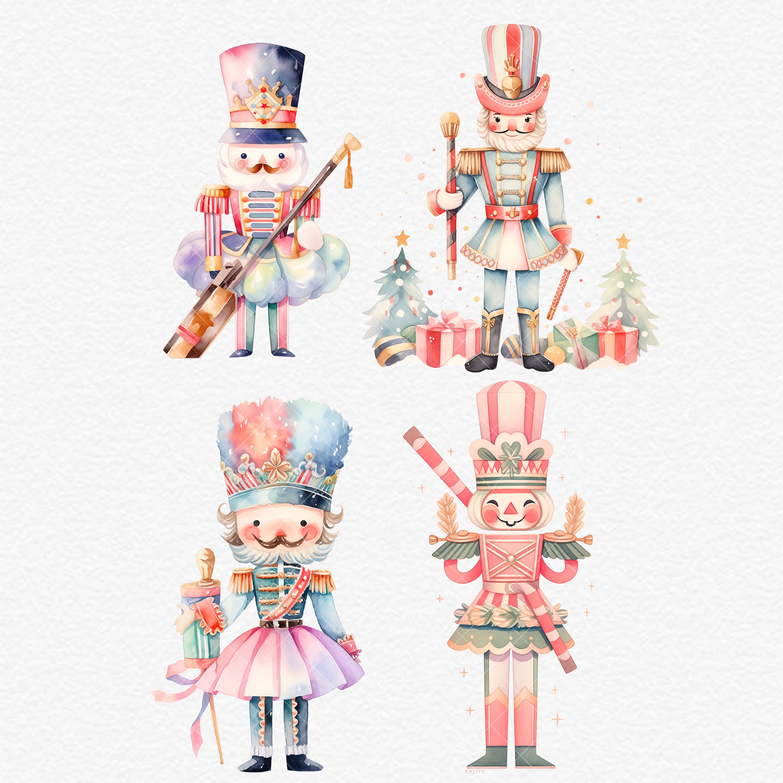 Merry Christmas Watercolor Clipart, Christmas Watercolor Clipart ...