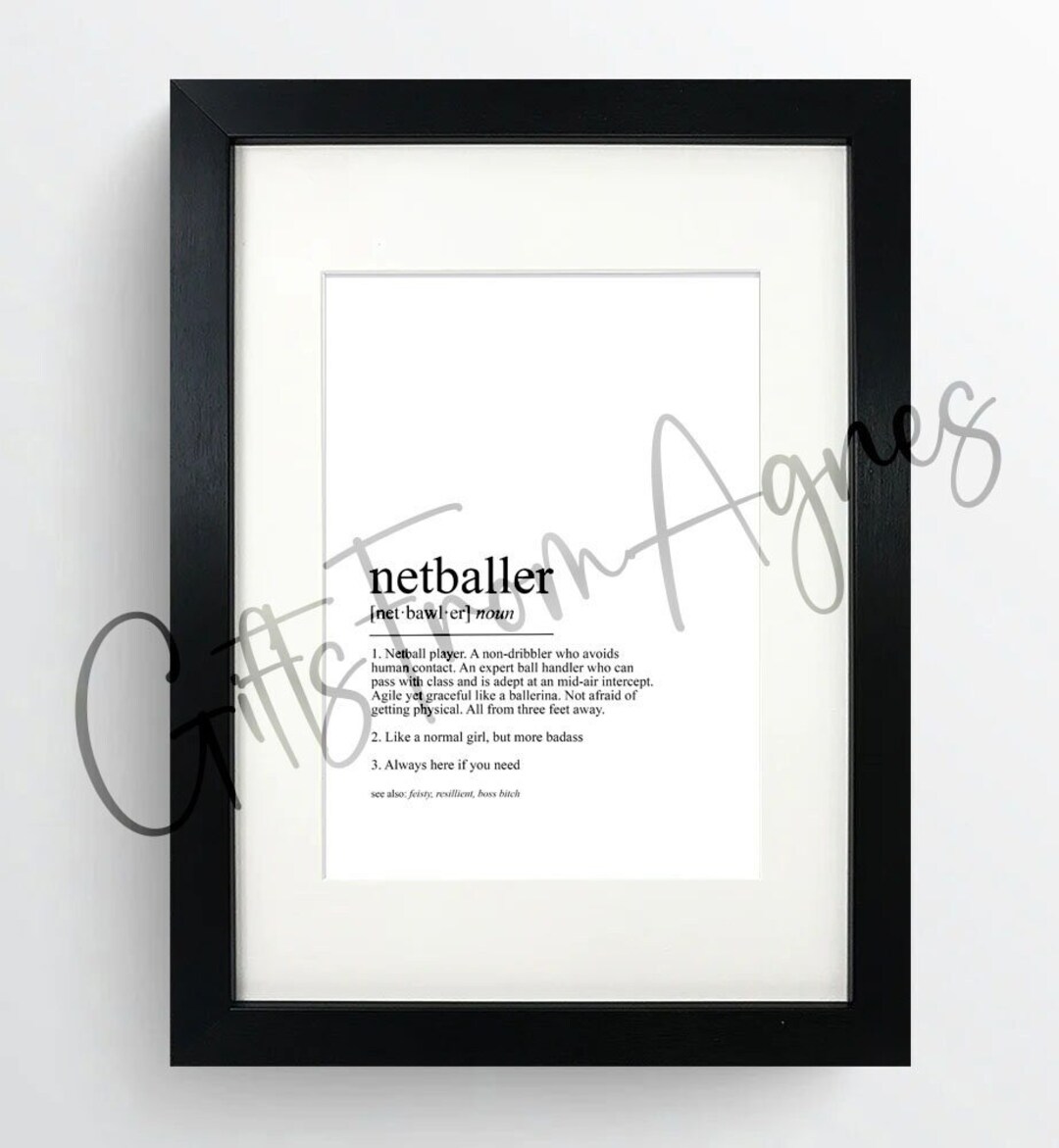 Netballer Wall Art A4 Netball Print - Etsy UK