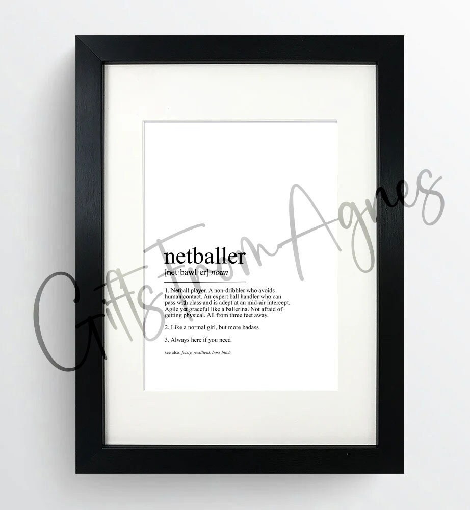 Netballer Wall Art A4 Netball Print - Etsy UK