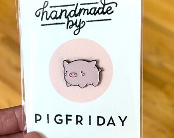 Cartoon Pig Hard Enamel Pin Badge - Etsy