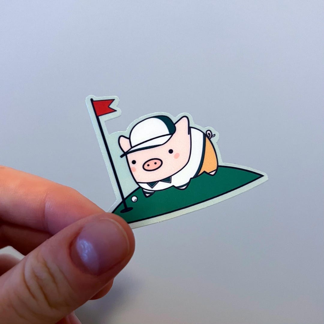 Golf Pig Sticker - Etsy