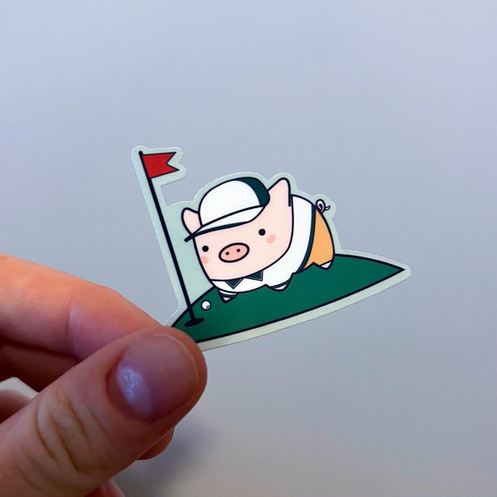Golf Pig Sticker - Etsy