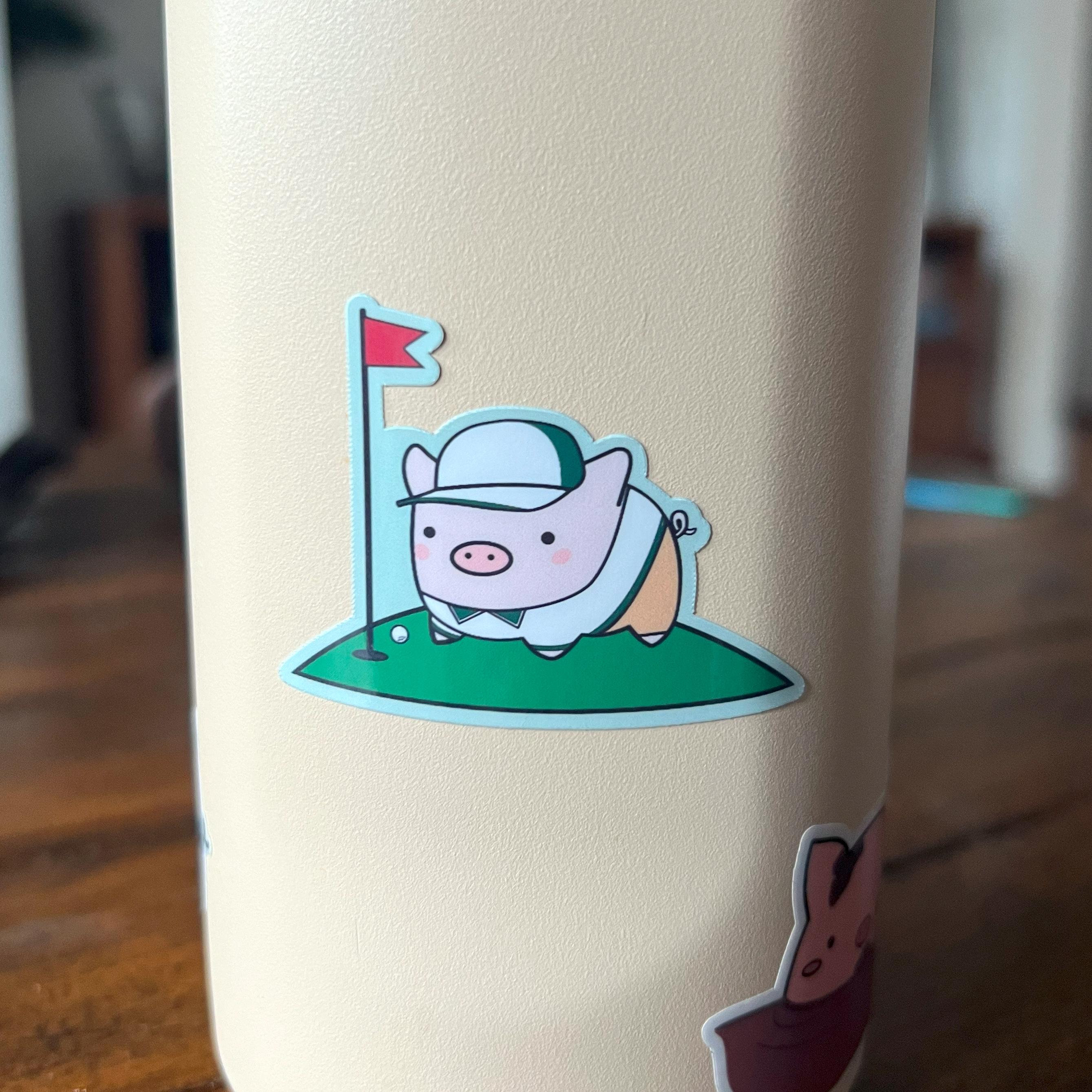 Golf Pig Sticker - Etsy