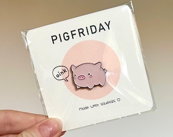 Pig 0.65 Tiny Pals Mini Enamel Pins Cute Animal Board Filler Adorable ...