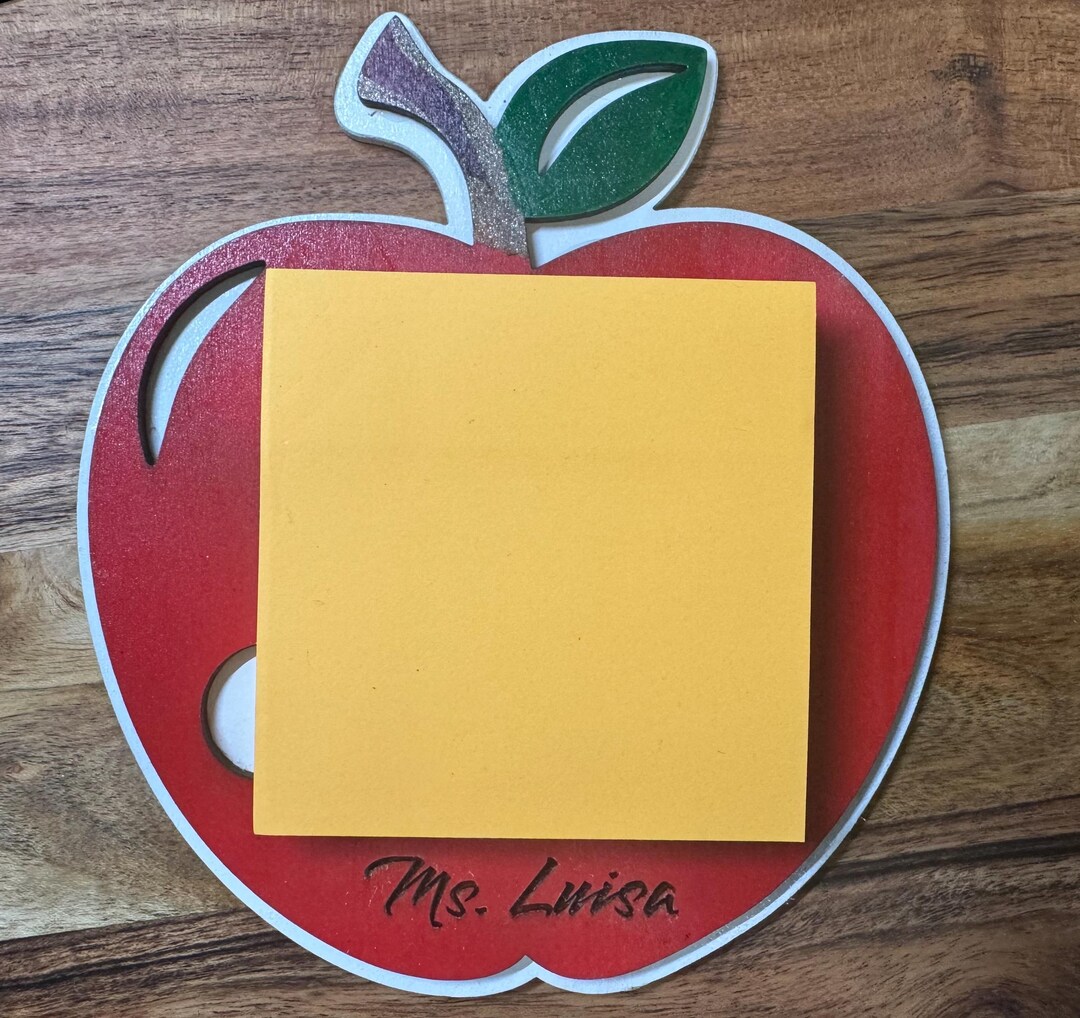 Post It Note Holder, Apple Post It Note Holder, Teacher Gifts, Teacher ...