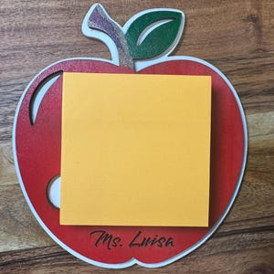 Post It Note Holder, Apple Post It Note Holder, Teacher Gifts, Teacher ...