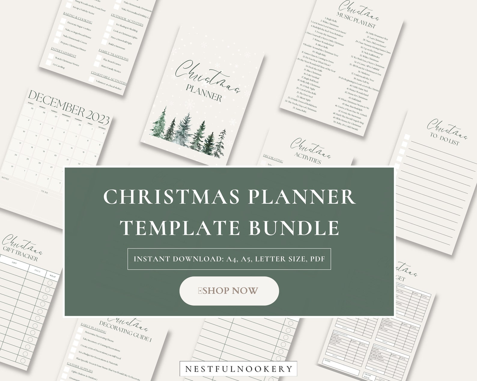 Christmas Planner I Printable Christmas Planner I Holiday Planner I ...