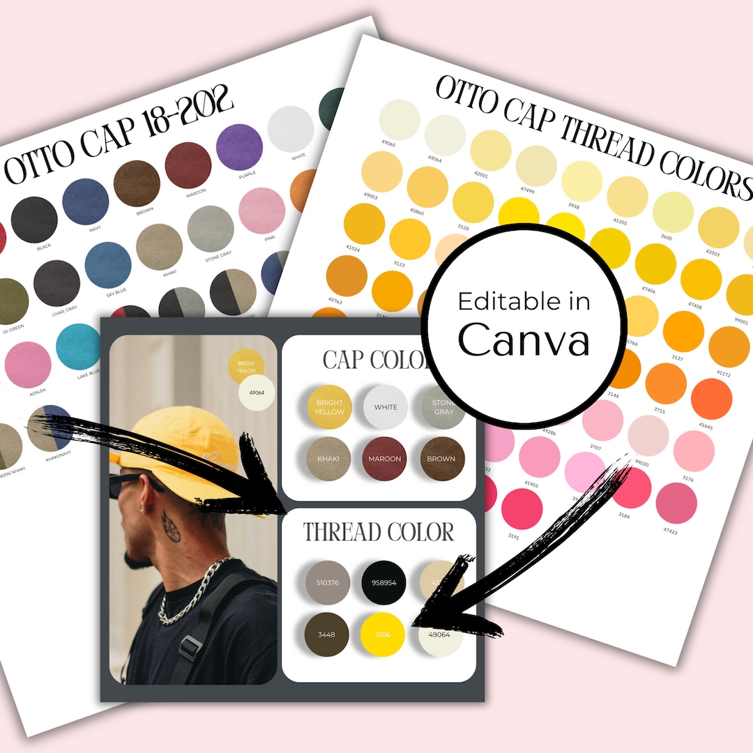 Otto Cap Thread Color Chart, Otto Cap 18-202 Color Chart, Canva Color ...