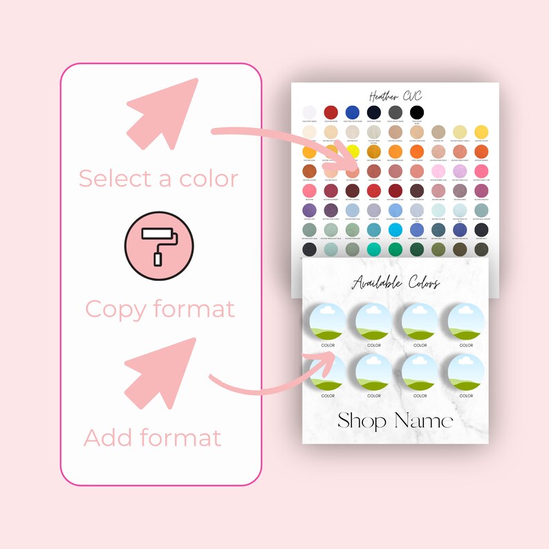 Heather CVC Bellacanvas Color Chart, Canva Color Chart Heather CVC ...