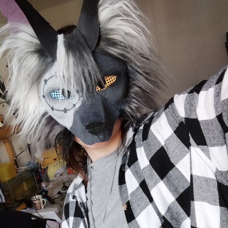 Grey Wolf Therian Mask - Etsy