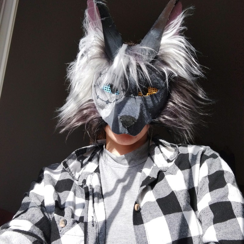 Black Wolf Therian Mask - Etsy