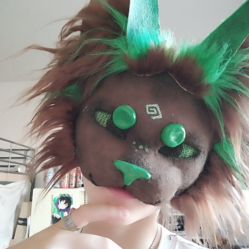 Therianska maska kota - Etsy Polska