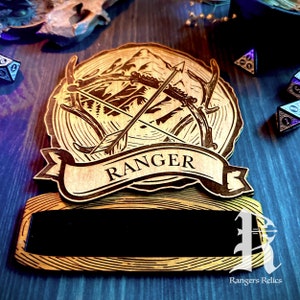 Wooden Ranger DND Coaster and Dice Holder Set - ** Ranger ** - OTHER ...