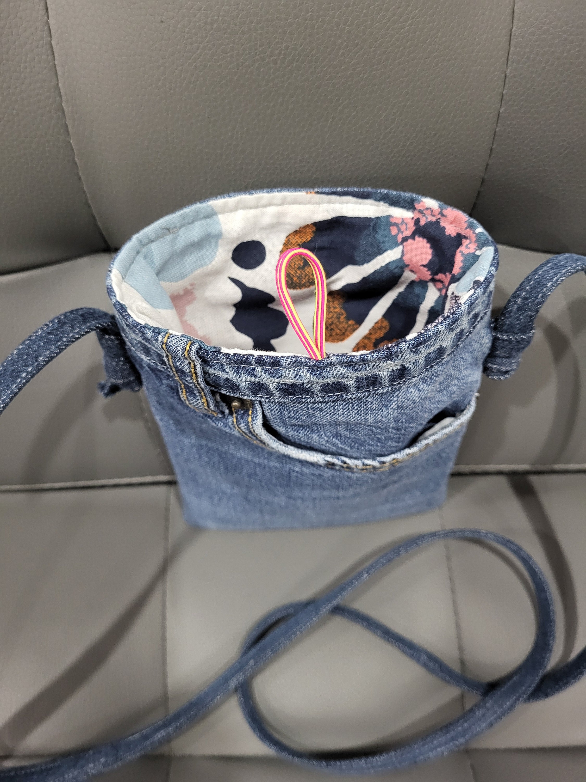 Crossbody Bag, Handmade Jean Bag, Denim Cell Phone Bag, Ecofriendly ...