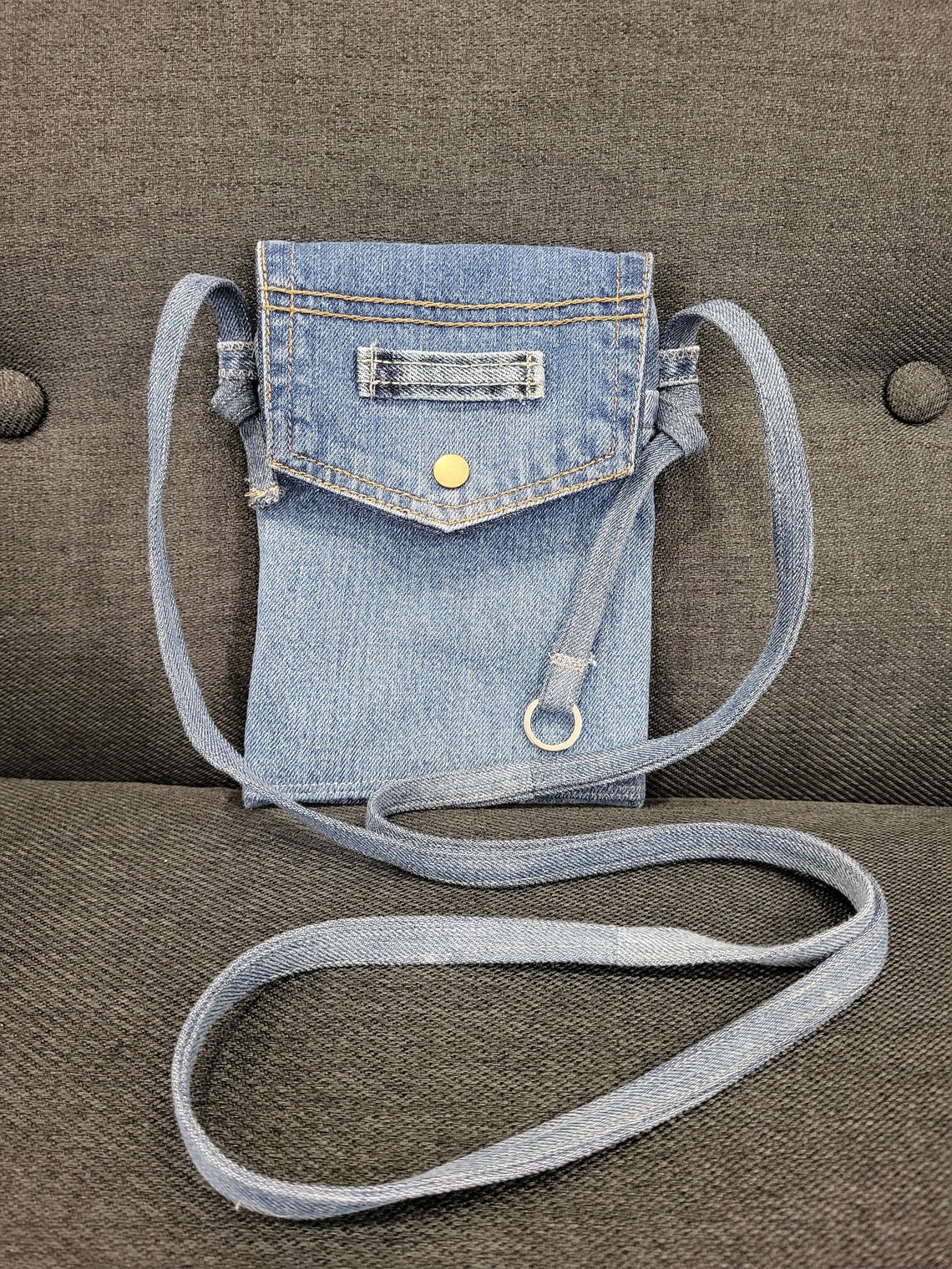 Denim Small Crossbody Bag, Handmade Jean Bag, Denim Shoulder Bag ...