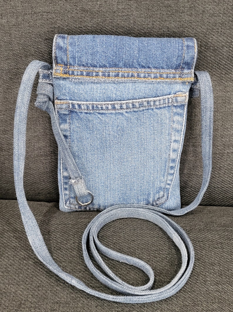 Denim Small Crossbody Bag, Handmade Jean Bag, Denim Shoulder Bag ...