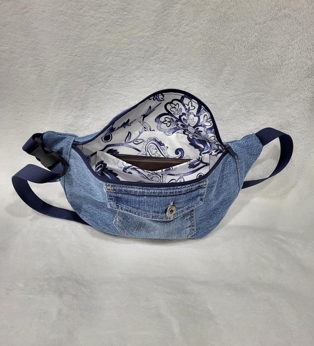 Denim Fanny Pack, Waist Bag, Crossbody Bag, Slim Bag, Casual Bag ...
