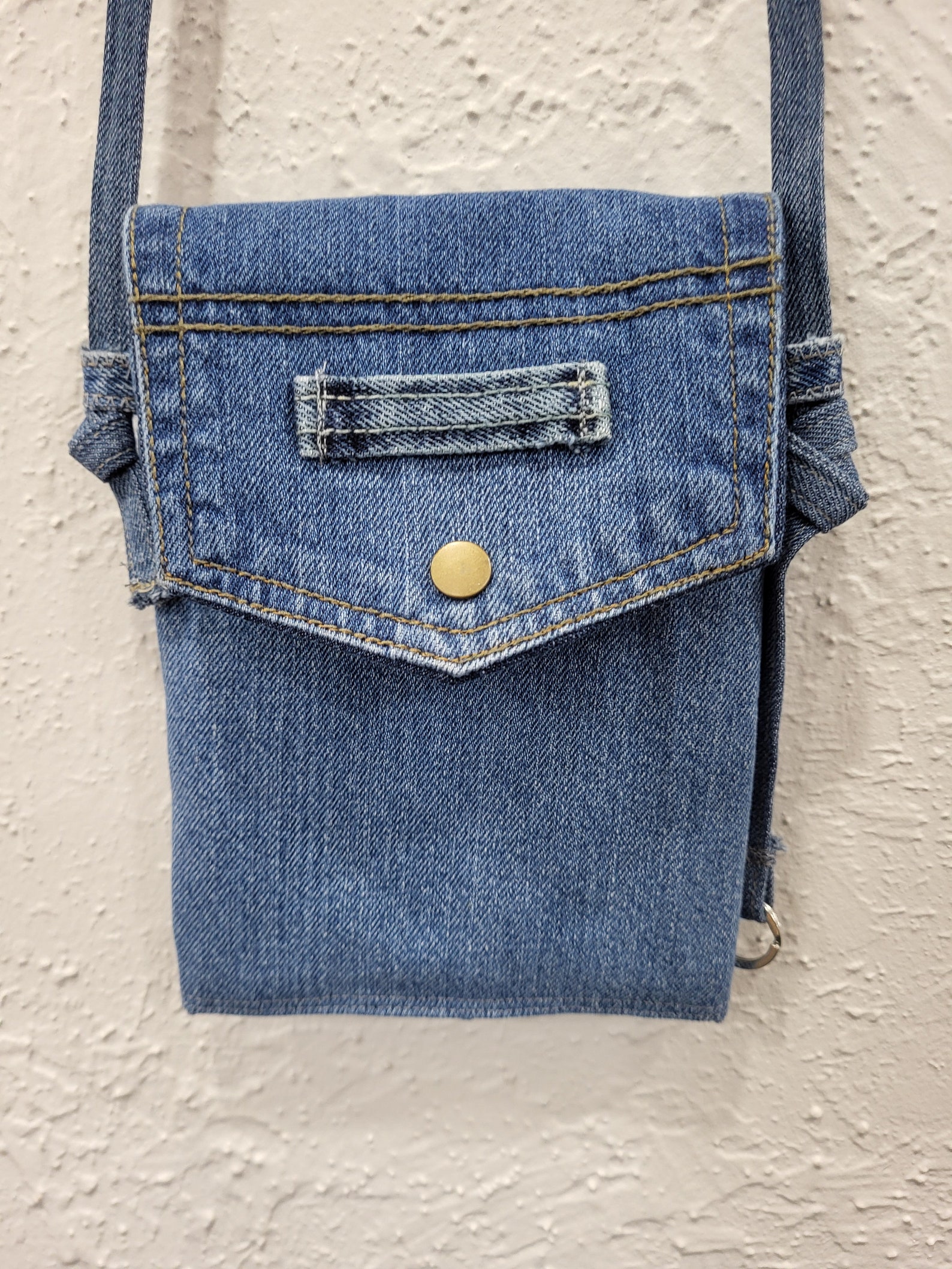 Denim Small Crossbody Bag, Handmade Jean Bag, Denim Shoulder Bag ...