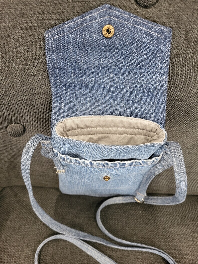 Denim Small Crossbody Bag, Handmade Jean Bag, Denim Shoulder Bag ...