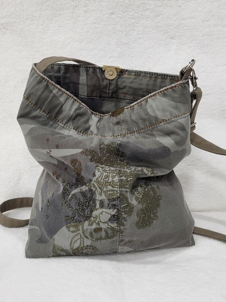 Camo Small Crossbody Bag, Camouflage Pattern Bag, Handmade Bag ...