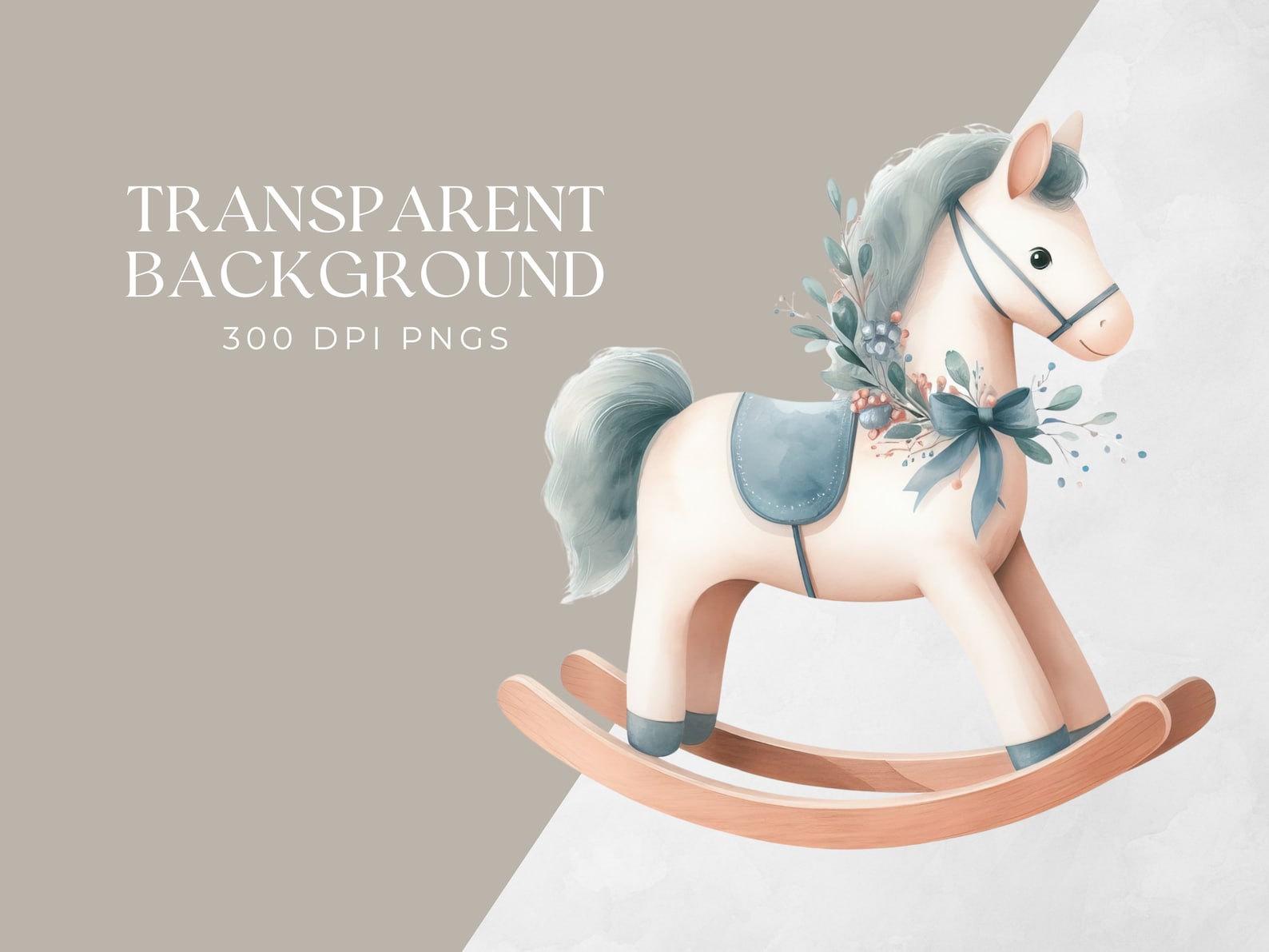 Rocking Horse Clipart, SINGLE IMAGE, Baby Shower Clip Art, Vintage Toy ...