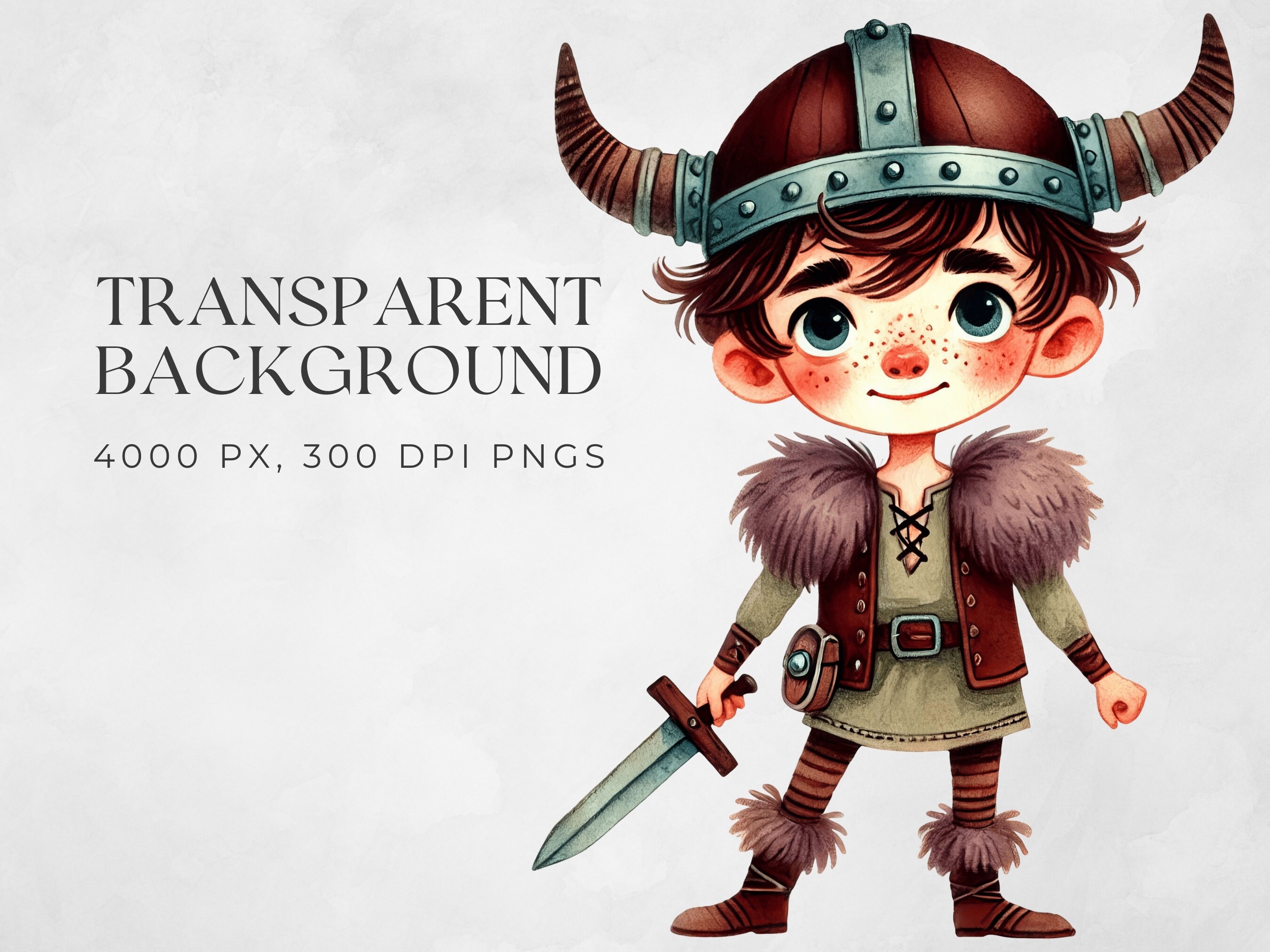 Viking Clipart, Cute Teenage Norse Set, Ancient Civilization, Nordic ...