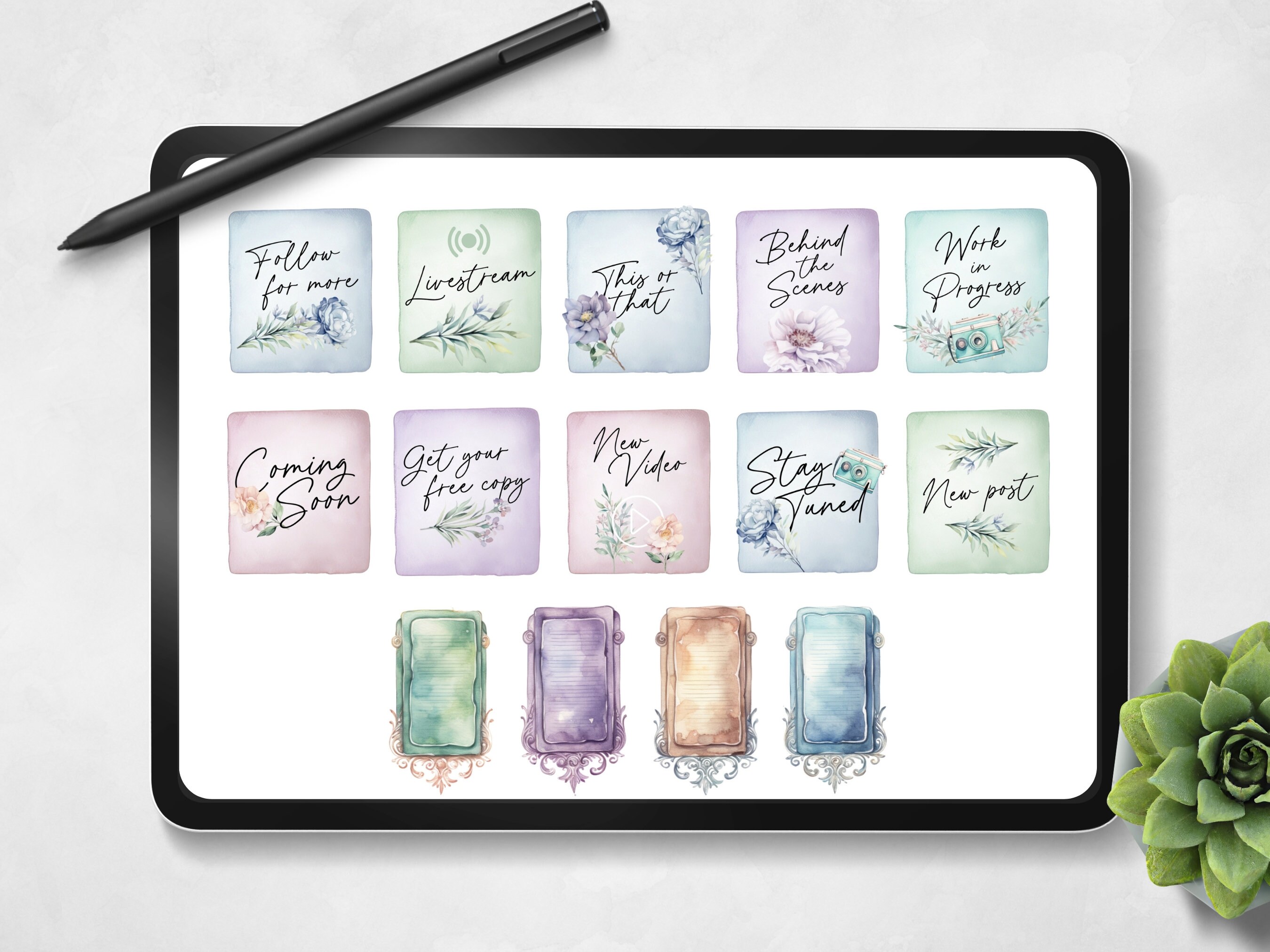 Digital Sticker for Content Creators, Aesthetic Blogger, Instagram ...
