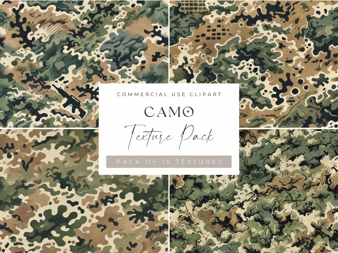Hunting and Camo Pattern, Camouflage Texture Pack, Commercial Use ...