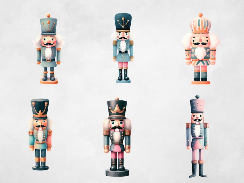 Watercolor Nutcracker Bundle Clipart, Christmas Vintage Nutcracker Png ...