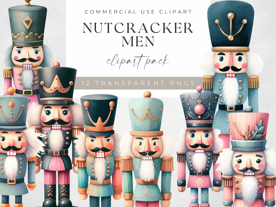 Watercolor Nutcracker Bundle Clipart, Christmas Vintage Nutcracker Png ...