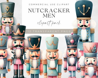 Nutcrackers Watercolor Clipart Bundle - 30 PNG Christmas Nutcracker ...
