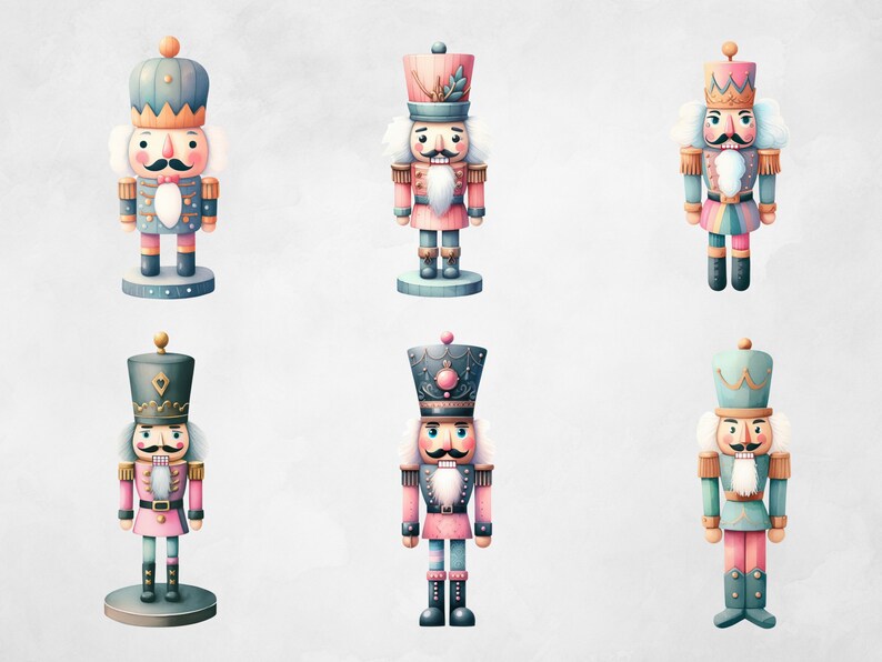 Watercolor Nutcracker Bundle Clipart, Christmas Vintage Nutcracker Png ...