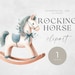 Rocking Horse Clipart, SINGLE IMAGE, Baby Shower Clip Art, Vintage Toy ...